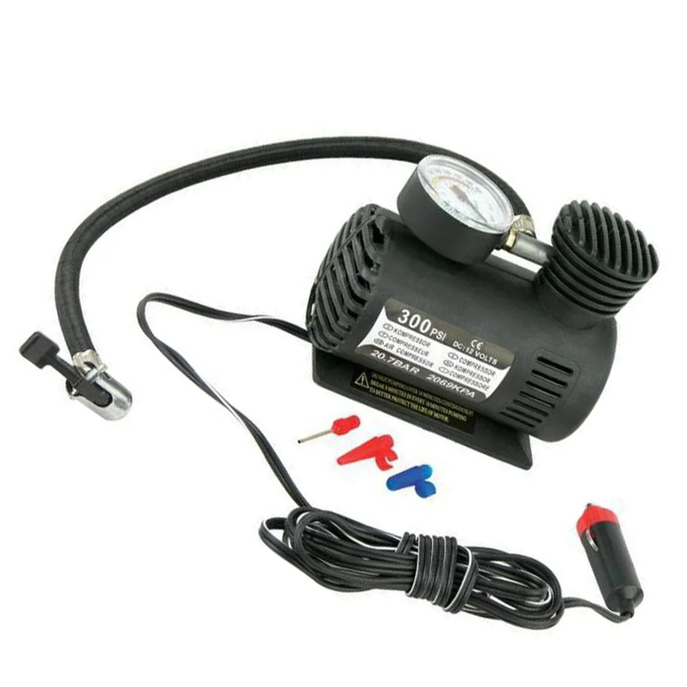 Inflador de neumáticos de coche de 12V, compresor de aire, inflador de neumáticos de Metal ...