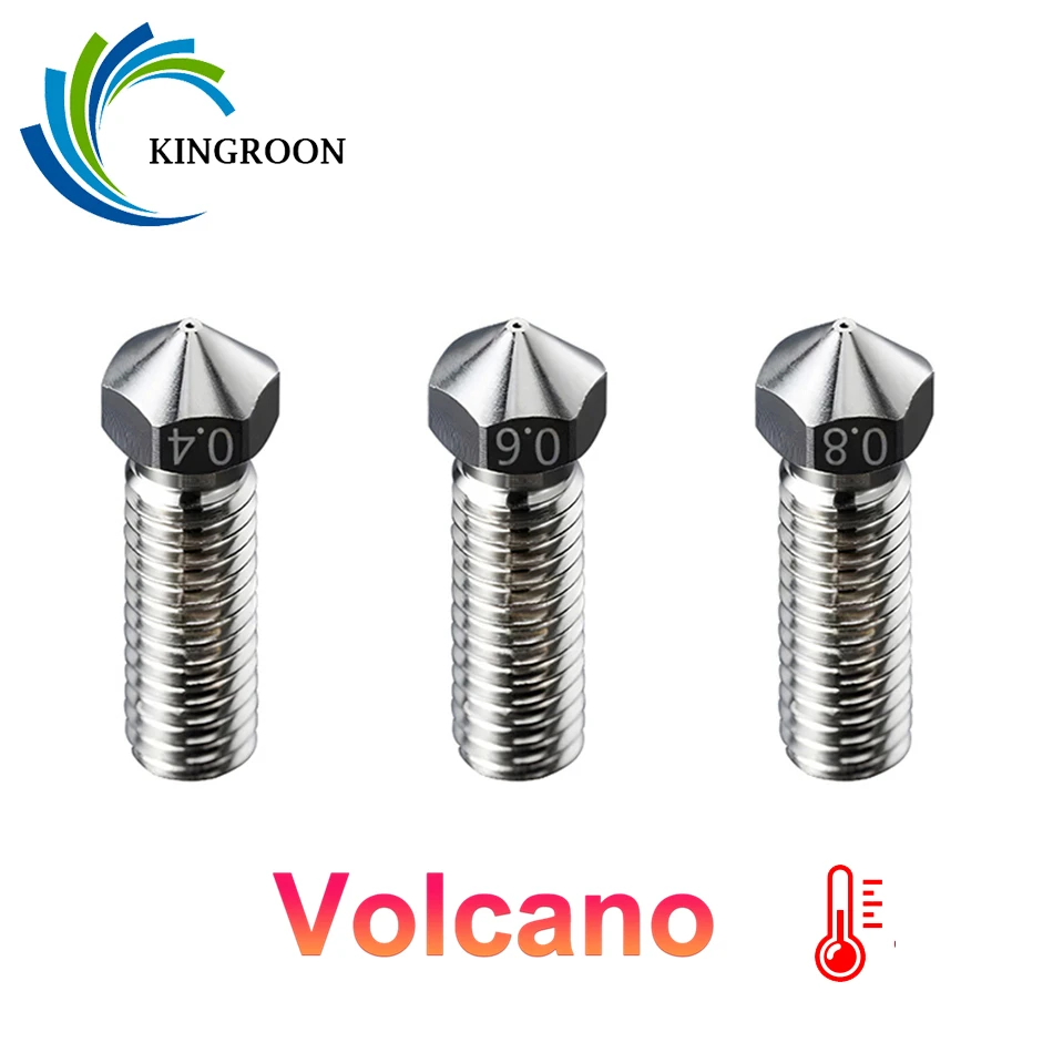 KINGROON-V6-Volcano-Plated-Copper-Nozzle-Lengthen-Extruder-Nozzle-for ...