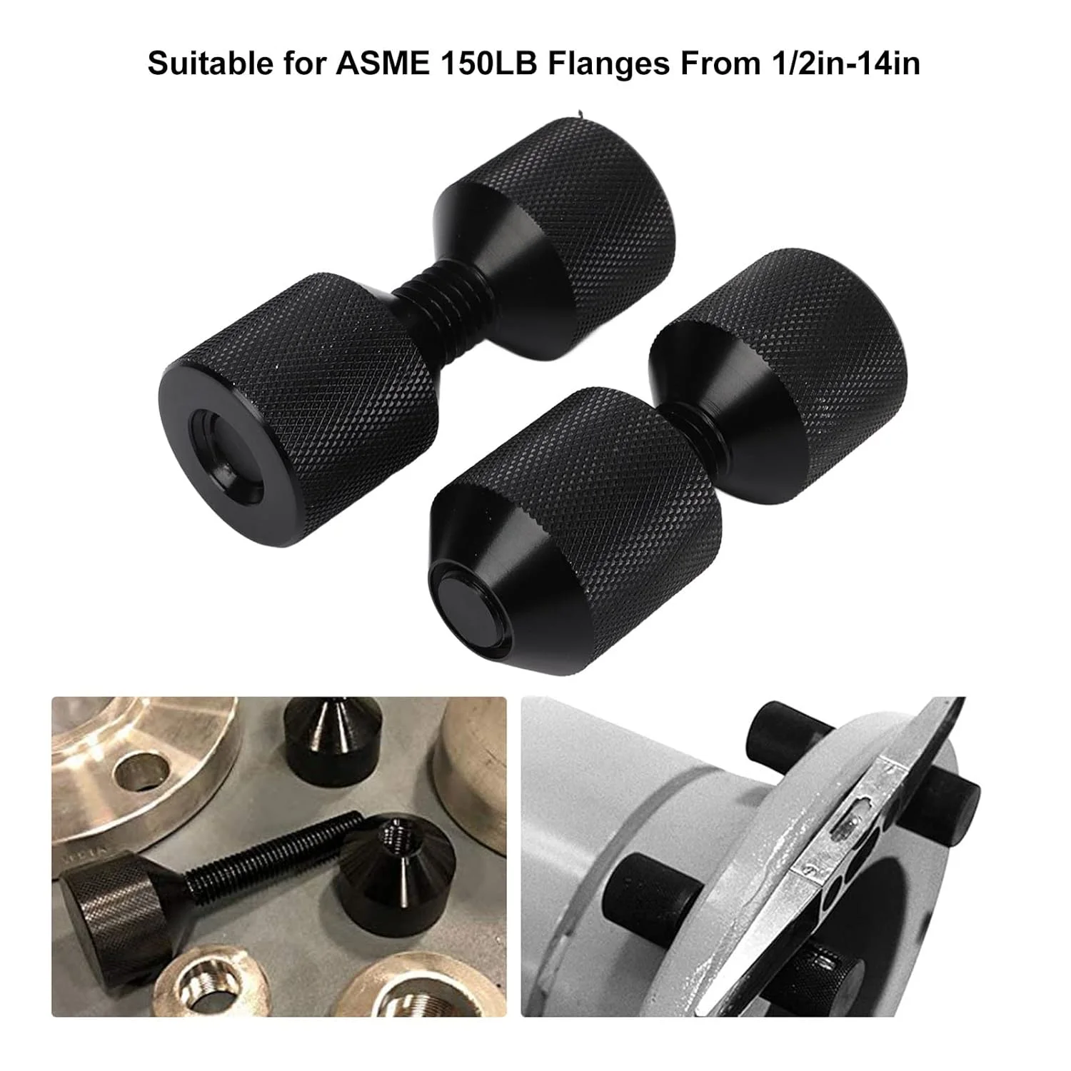 Aluminium Alignment Tool 2-Piece Aluminum Flange Alignment Pin Set – 2 Hole Flange Square Tool ...