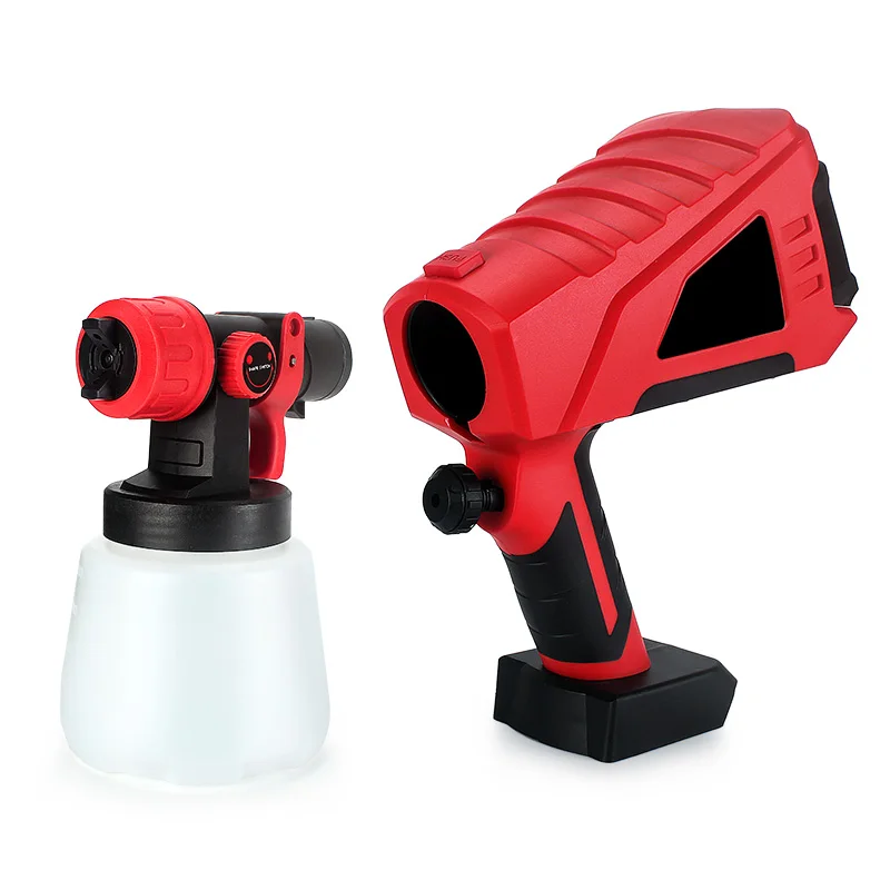 Cordless-Electric-800ml-Spray-Gun-Portable-Paint-Sprayer-Auto-Furniture ...
