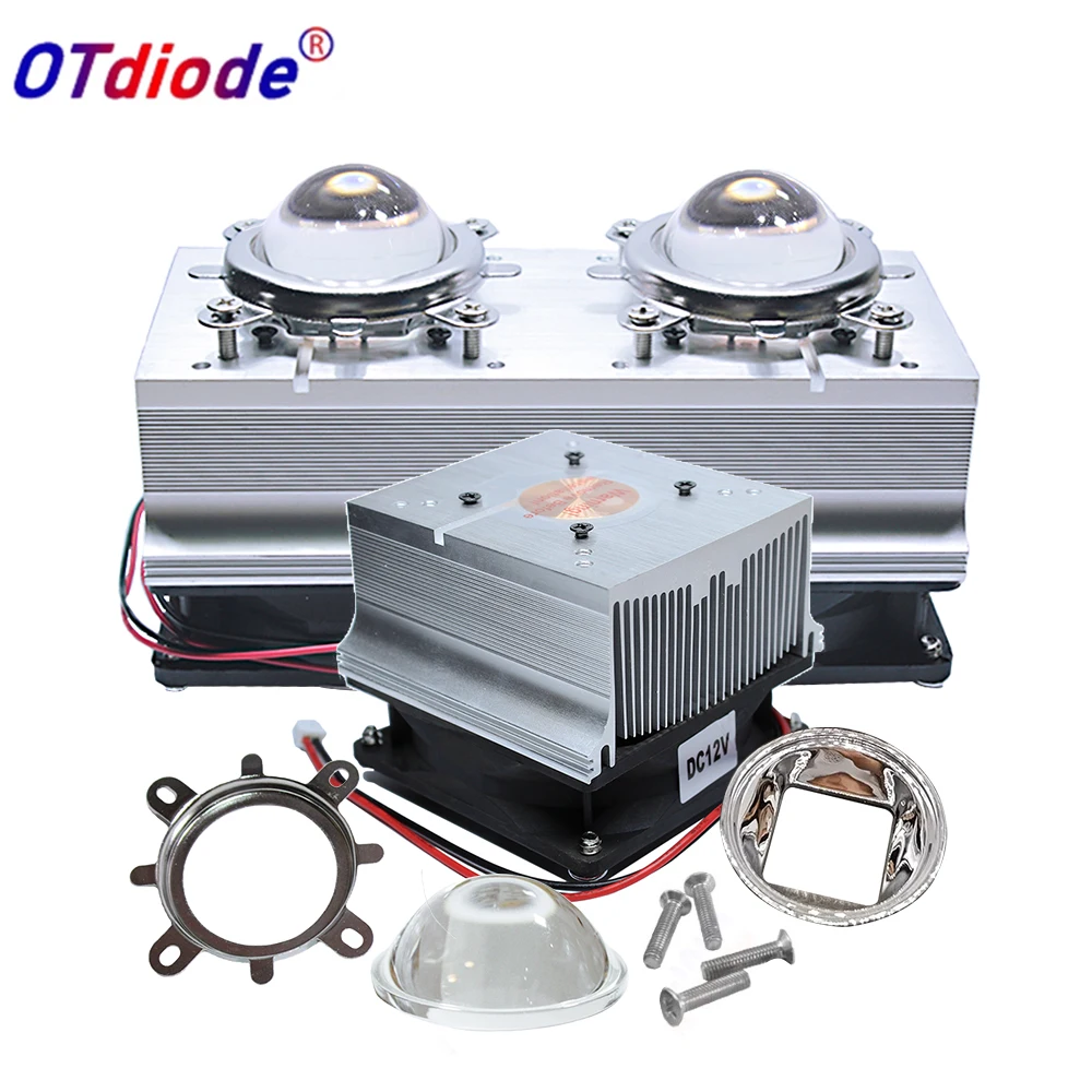 LED-Heatsink-Cooling-Radiator-60-90-120-Degrees-Lenes-Reflector-Bracket ...