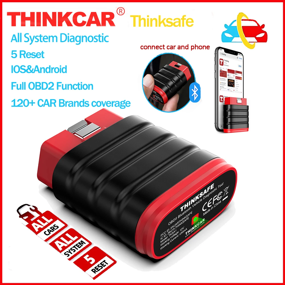 THINKCAR herramienta de diagnóstico automotriz ThinkSafe OBD2, escáner ...