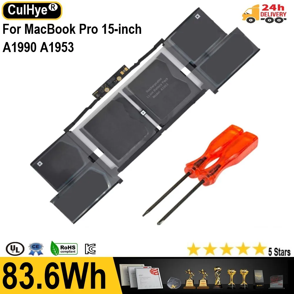 A1953 Laptop Battery For Apple MacBook Pro A1990 15-inch Touch Bar 2018 ...