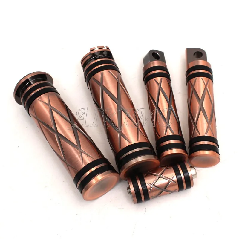 Motorcycle-1-Handle-Grip-Handlebar-Grips-Foot-Peg-Shifter-Pegs-Bronze ...