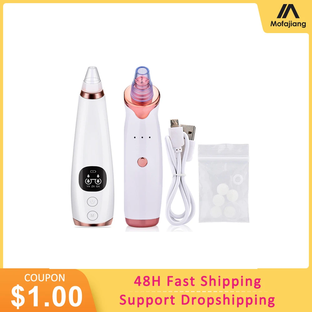 Pore Cleaner Blackhead Remover Vacuum Pore Clean Nose Electric Black ...