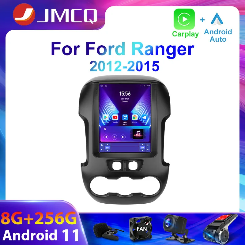 JMCQ 2Din 4G Android 11 Car Radio For Ford Ranger 2012 2015 Stereo ...
