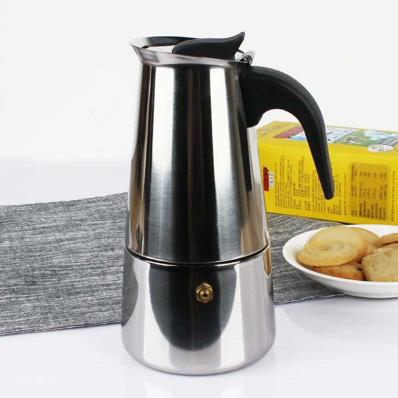 Mocha Coffee Pot Household Stainless Steel Coffee Maker Induction ...