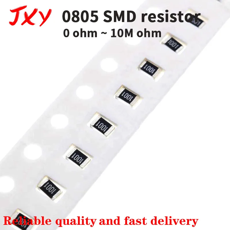 Resistore SMD 100PCS 0805 1% 0R ~ 10M 1/8W 0 0.1 1 10 47 100 150 220 ...