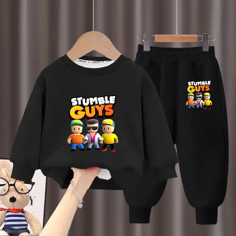 Stumble-Guys-Sweatshirt-Set-O-neck-Pullover-Long-sleeved-Loose-Clothes ...