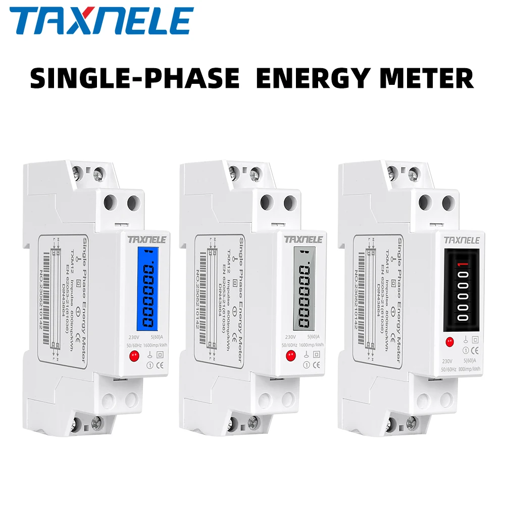 1P-Single-Phase-Digital-Wattmeter-Power-Consumption-Analog-Energy-Meter ...
