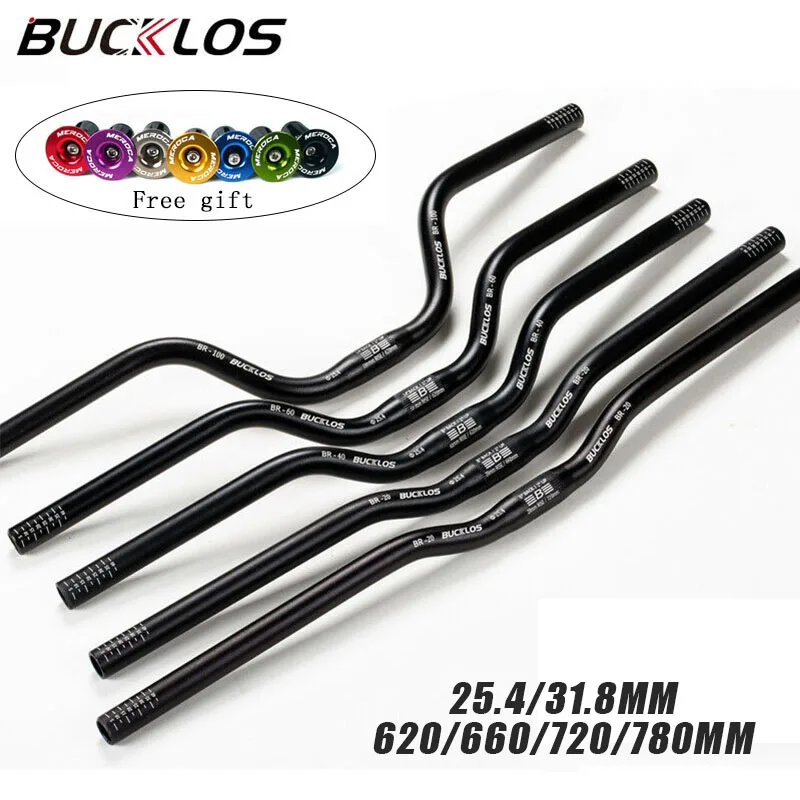 BUCKLOS 25.4mm 31.8mm Bicycle Riser Handlebar 620/660/720/780mm Bike ...