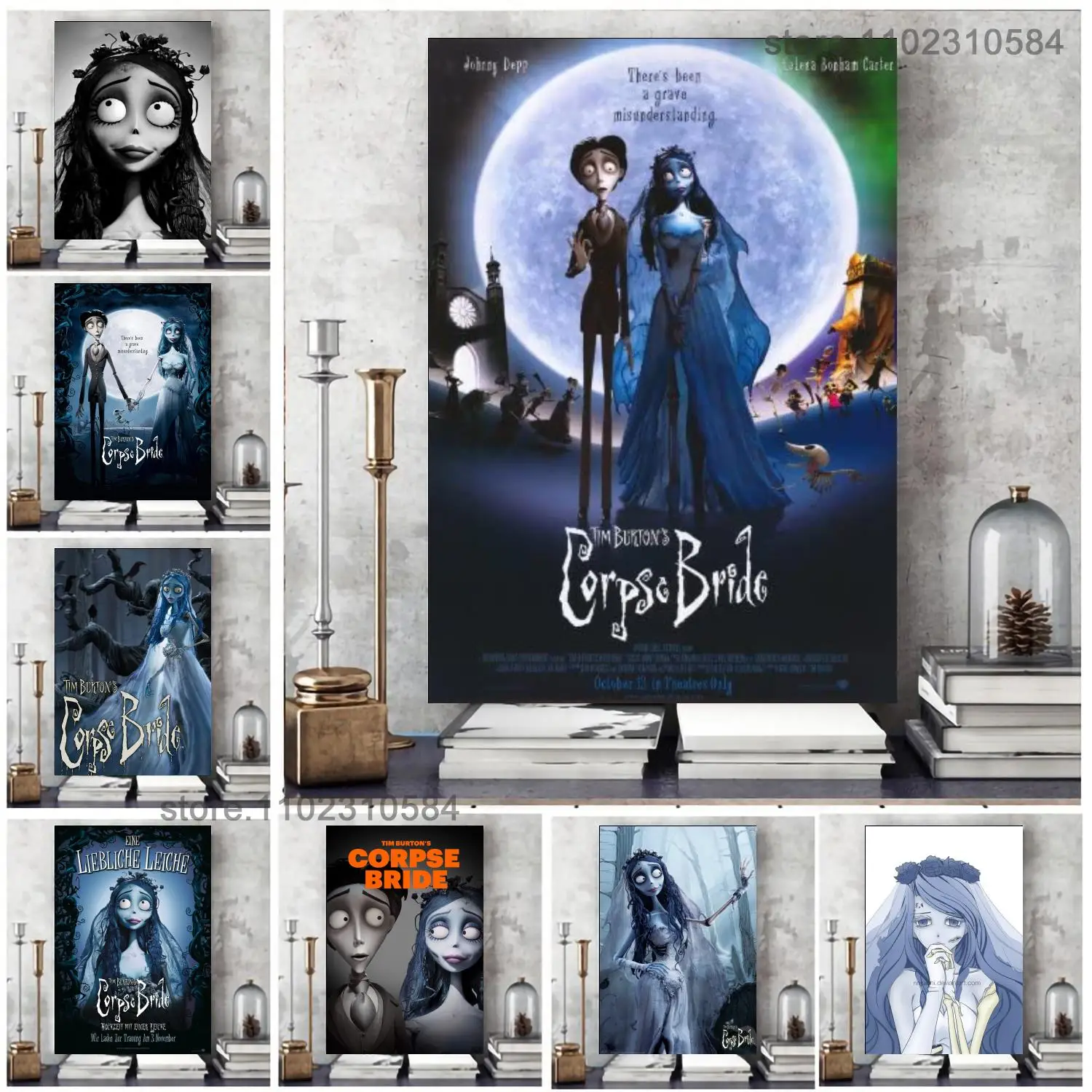 Canvas Corpse Bride Poster | Painting Calligraphy - Poster Wall Art ...