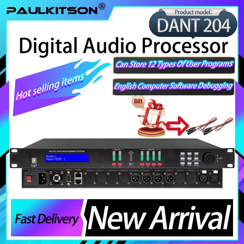 Paulkitson-procesador-de-Audio-profesional-Dant204-divisor-de-2 ...
