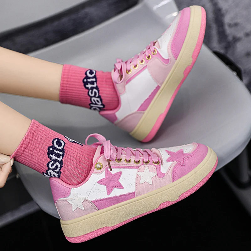 Women Casual Sneakers Personalized Star Design Y2K Outside Sports Shoes ...
