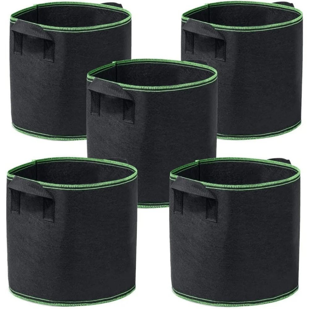 5Pcs 1/5/7/10/15/20 Gallon Planting Bucket Planting Bag Seedling Bag ...