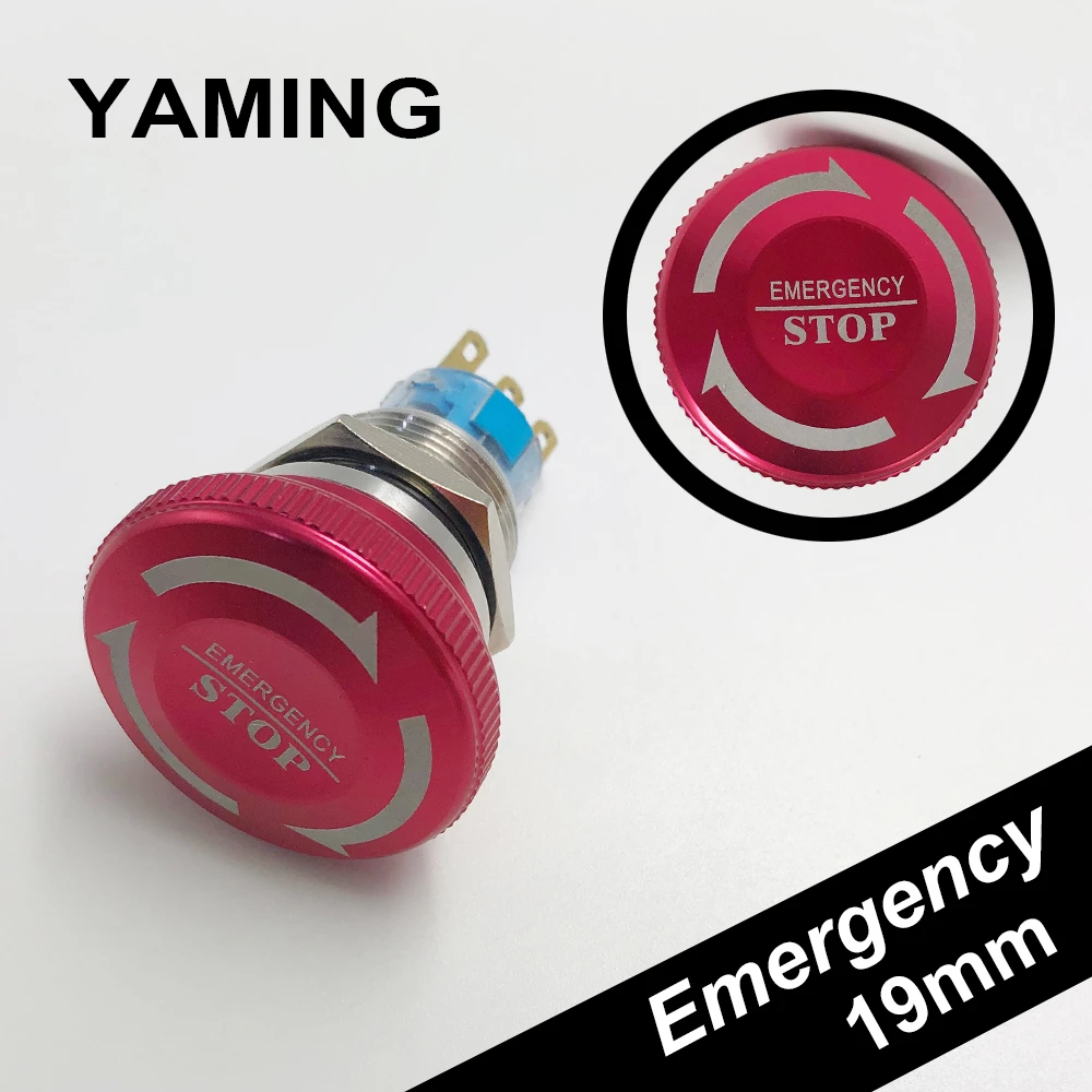 19-22mm-Metal-Emergency-Stop-Push-Button-Switch-Red-Large-Mushroom ...