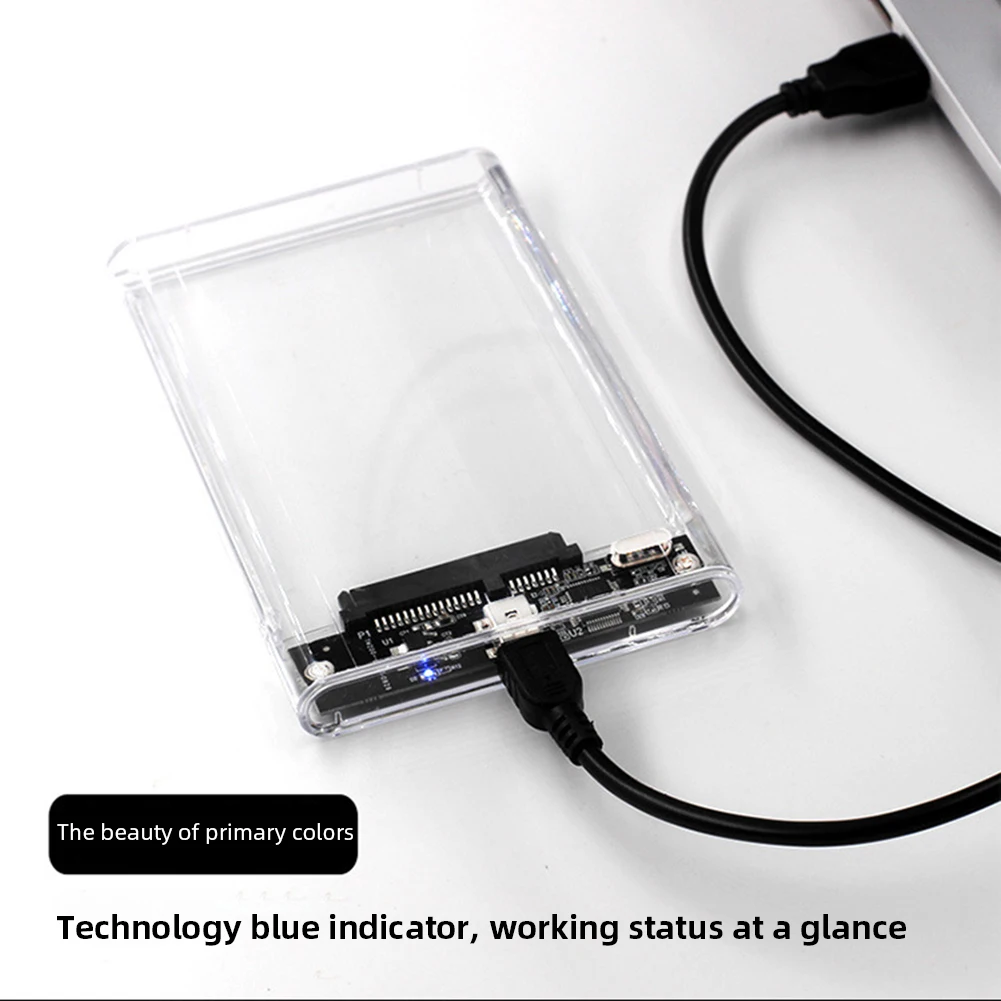 2-5-Inch-Hard-Drive-Enclosure-Transparent-HDD-SSD-Enclosure-USB3-1-Type ...