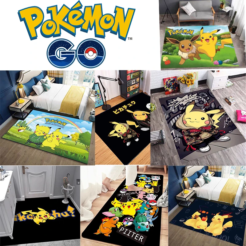 Pokemon-Pikachu-Eevee-Anime-Character-Children-s-Bedroom-Carpet-Board ...