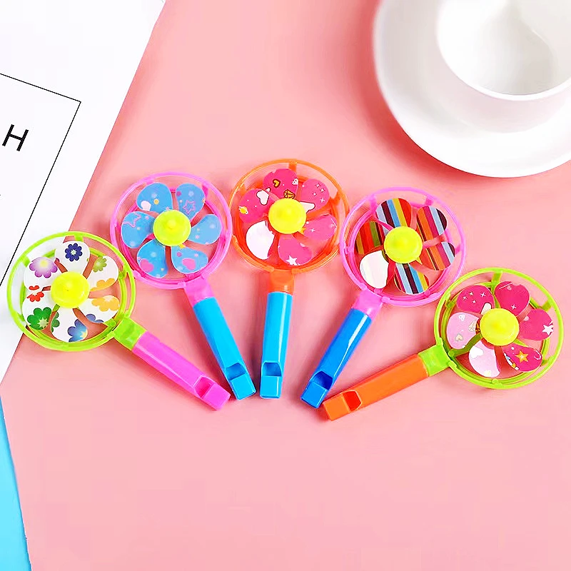 12Pcs-6-5x12-5cm-Plastic-Color-Whistle-Pinwheel-Game-Kids-Birthday ...