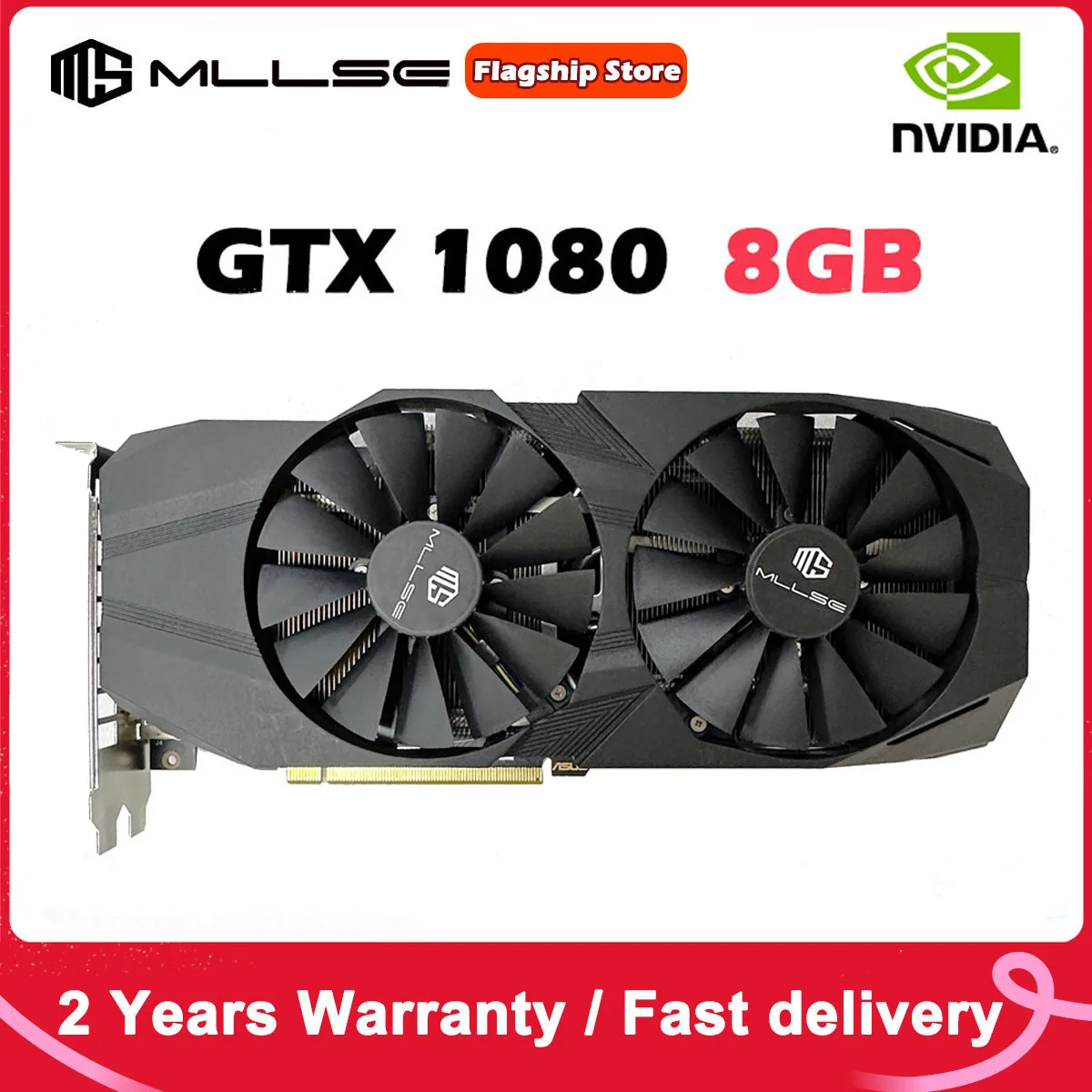 Mllse Graphics Card Gtx 1080 8gb Gaming Gpu Gddr5x 256bit Pci Express 3.0×16 8pin Geforce ...