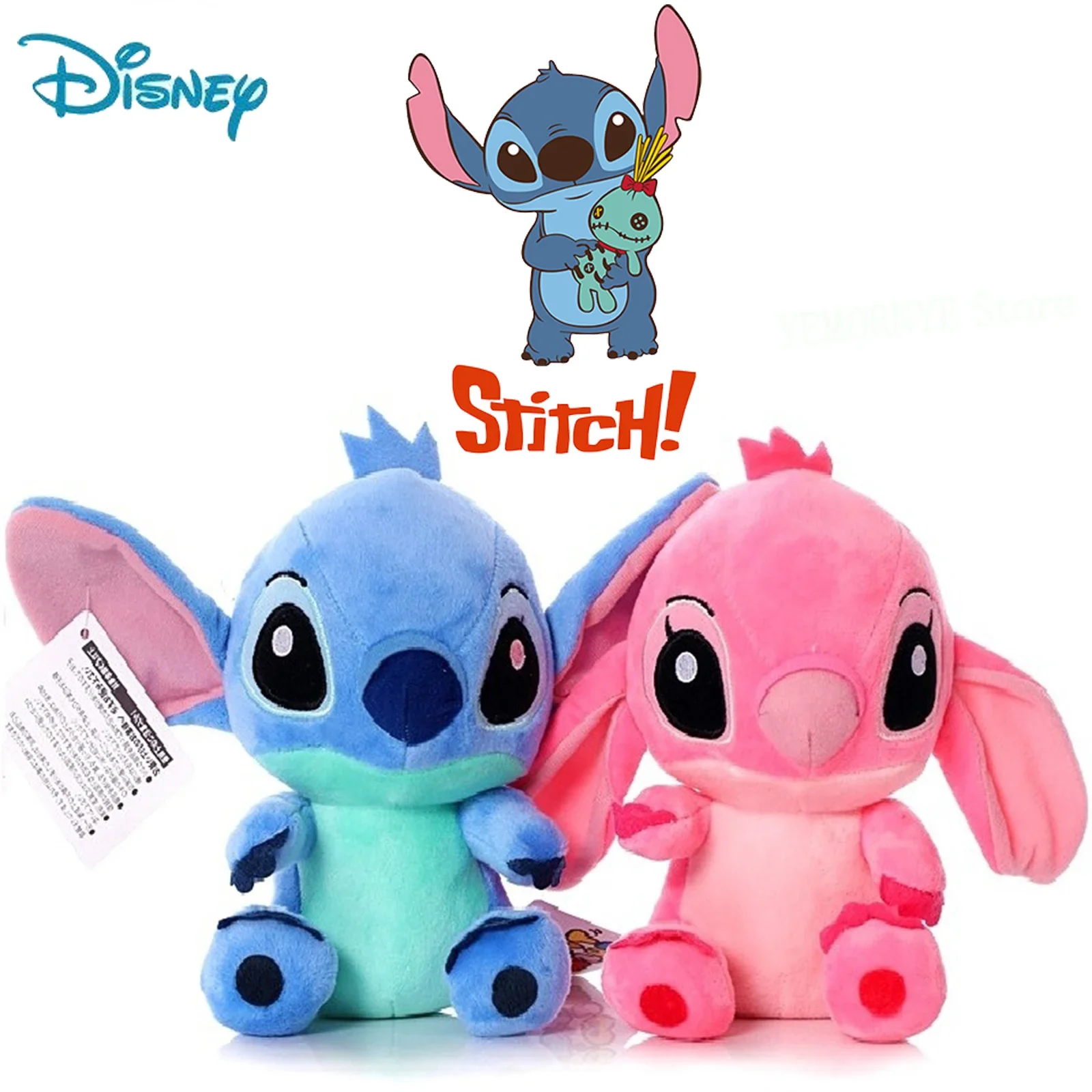 Disney-Stitch-Cartoon-Blue-Pink-Plush-Dolls-Anime-Toys-Lilo-and-20CM ...