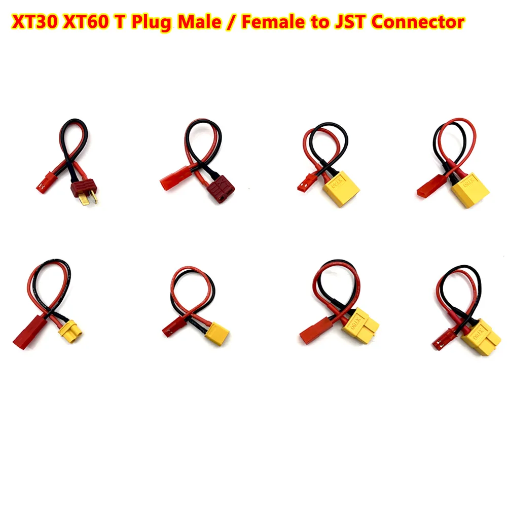 JQ-056C-Connecteur XT60 XT30 T mâle-femelle vers JST, adaptateur de charge, convertisseur de ...