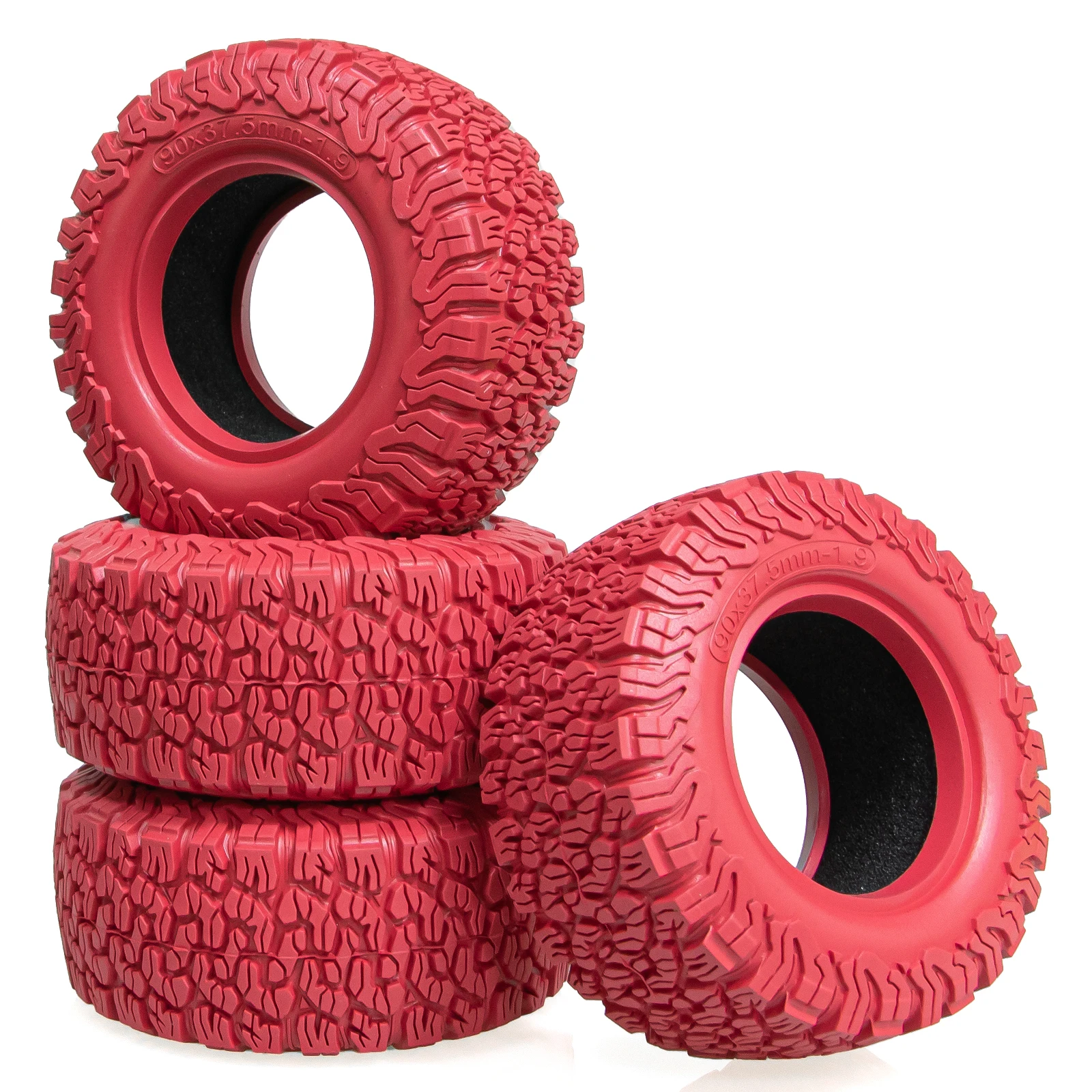 OKHL 4Pcs 90x37.5mm 1.9 Inch RC Crawler Tires with Foam Inserts for 1/ ...