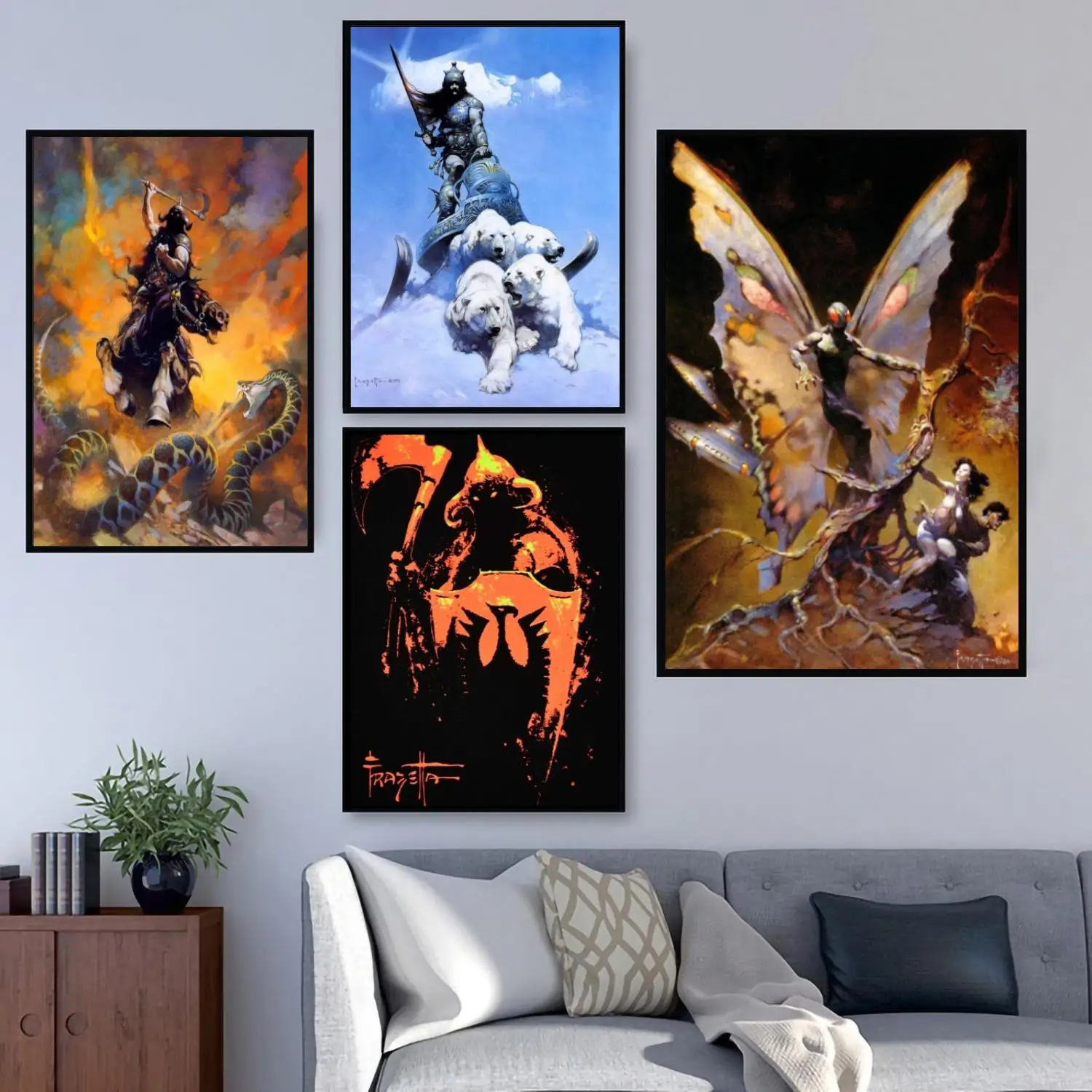 frank-frazetta-Illustrator-24x36-Decorative-Canvas-Posters-Room-Bar ...
