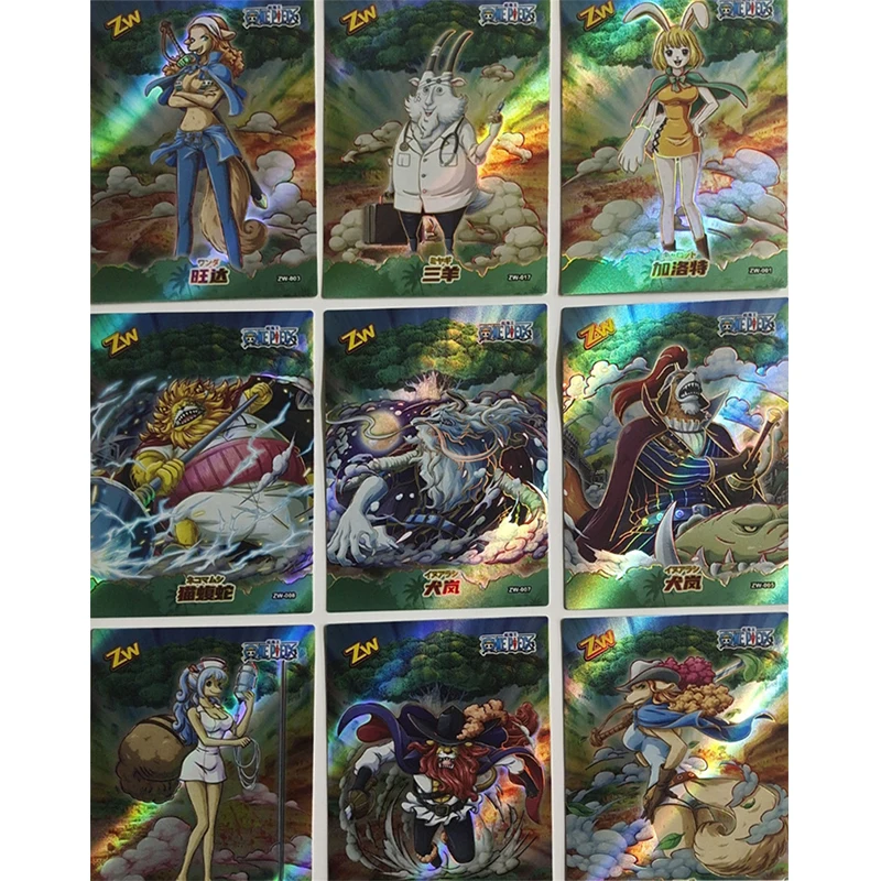 Anime-ONE-PIECE-Rare-DF-CG-ZW-Flash-Card-Monet-Doflamingo-Alvida-Cabaji ...
