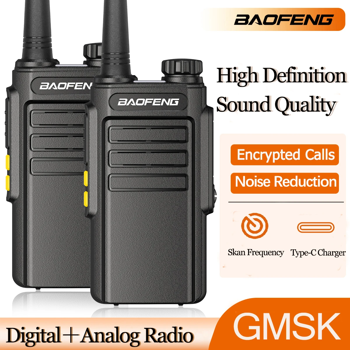 2PCS Baofeng GMSK Digital Analog Walkie Talkie W31D Encrypted Call ...