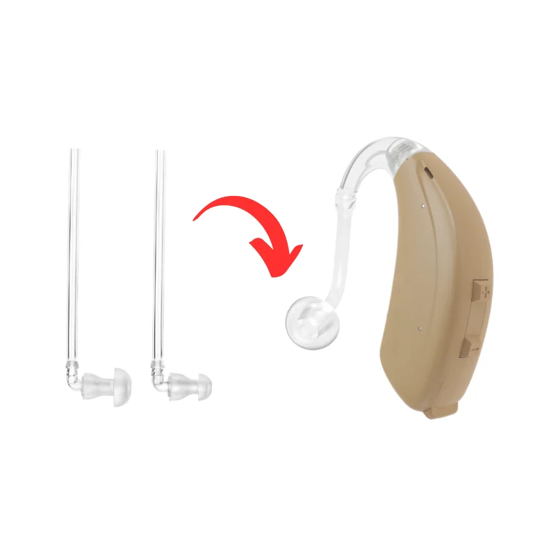 Hearing-Aid-Accessories-Earplug-Eartips-With-Sound-Tube-3Tubes-3Ear ...