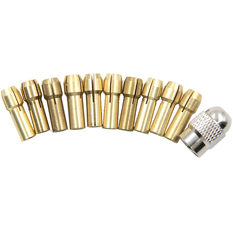11PCS-Set-Mini-Brass-Drill-Chucks-Collet-Bits-0-5-3-2mm-4-3mm-Shank ...