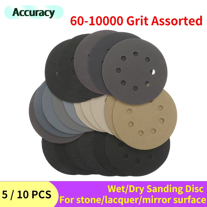 60 10000 grit Round Shape Sanding Discs Hook Loop Sanding Paper Buffing ...