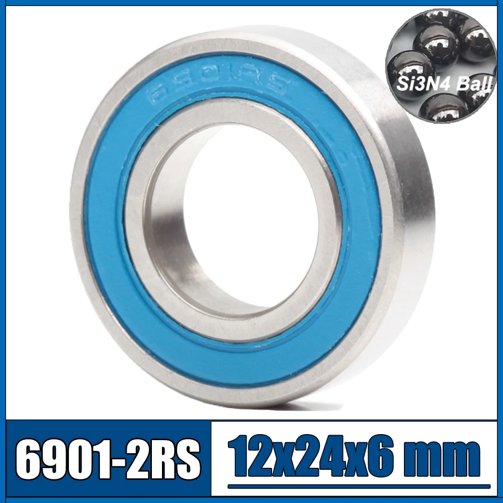 6901 Hybrid Ceramic Bearing 12x24x6 Mm Abec-1 ( 1 Pc ) Bicycle Bottom ...