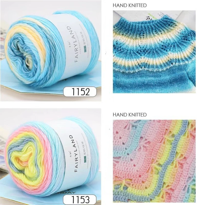 100g-Gradient-Cake-Yarn-Sweater-Scarf-Hat-Hand-Knitting-Yarn-Crochet ...