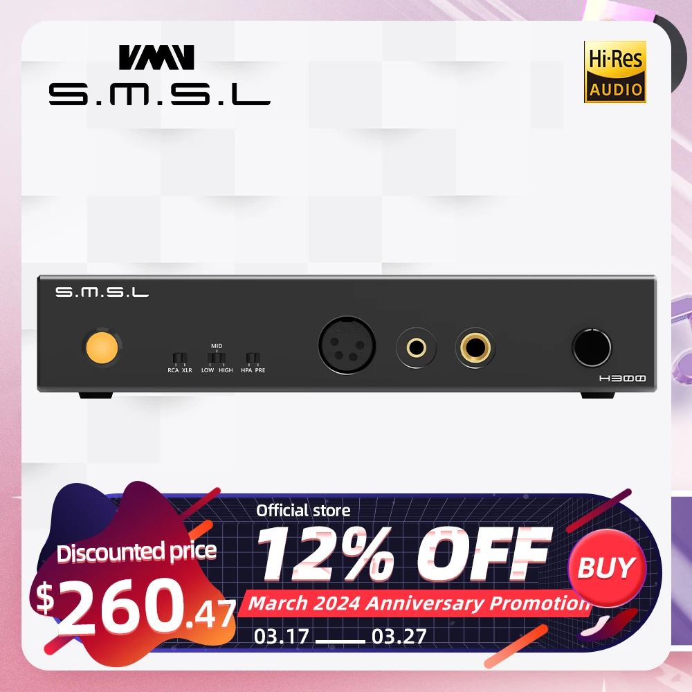 SMSL-H300-Headphone-Amplifier-Full-Balanced-Low-Noise-Audio-6-35mm-4 ...