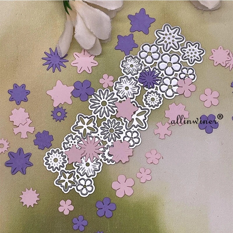 Various Flower Petals Metal Cutting Dies For Diy Scrapbooking Album ...