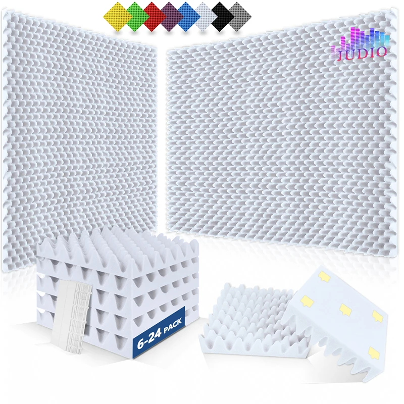 Acoustic-Treatment-White-6-12-24-Pcs-Acoustic-Foam-Fireproof ...