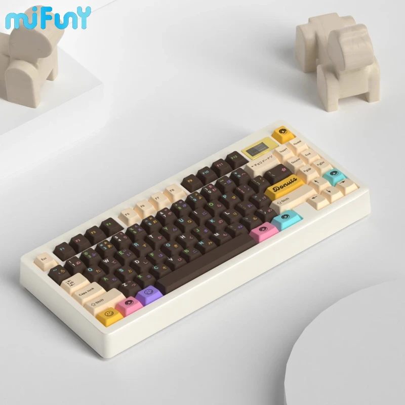 Donuts-Theme-Keycaps-Set-128key-PBT-Full-Set-Gaming-Keyboard-Caps-Dye ...