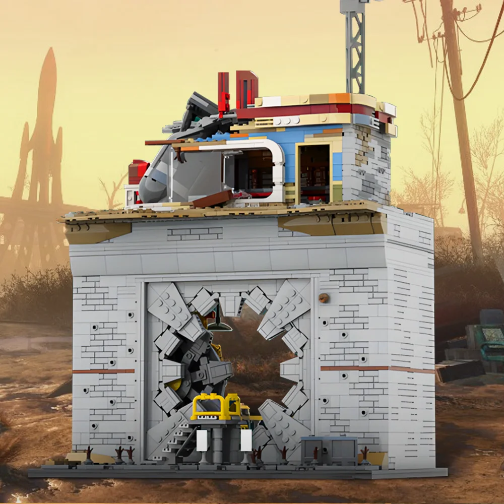 MOC Military Vault-tec Vault door Mini City Gate game fallouted weapons ...