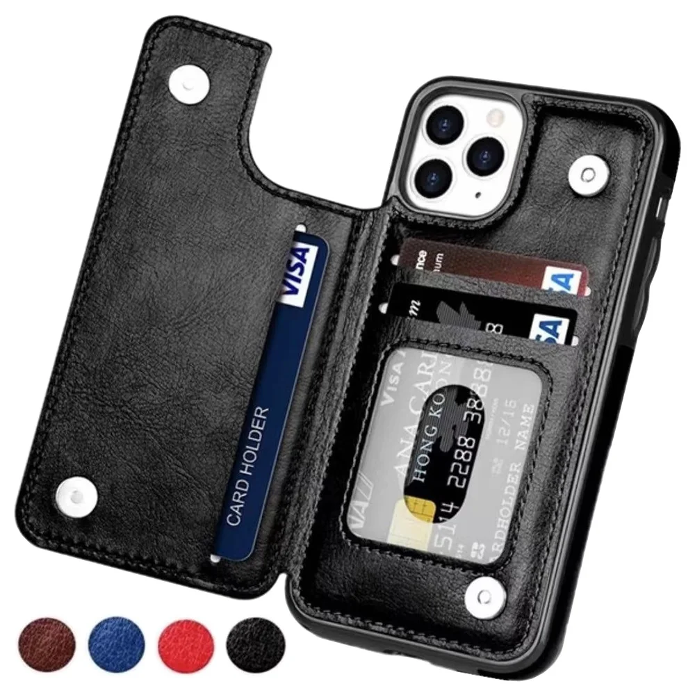 Iphone 14 Pro Max Leather Wallet Case | Iphone 13 Leather Wallet Cases ...