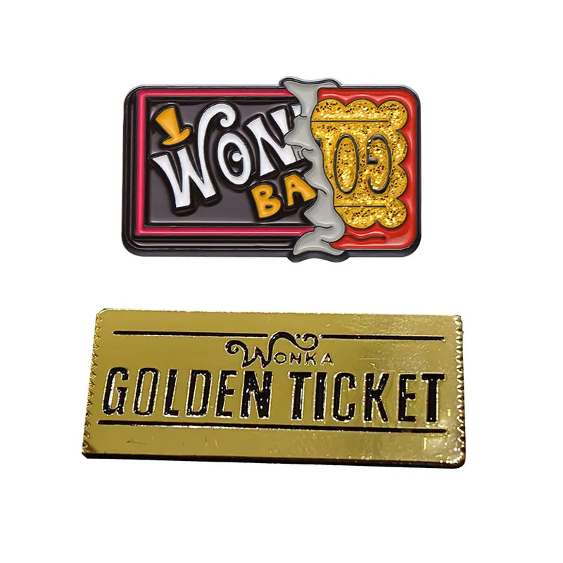 Chocolate Factory Tickets Enamel Lapel Pin Chocolate Coupon Collect ...