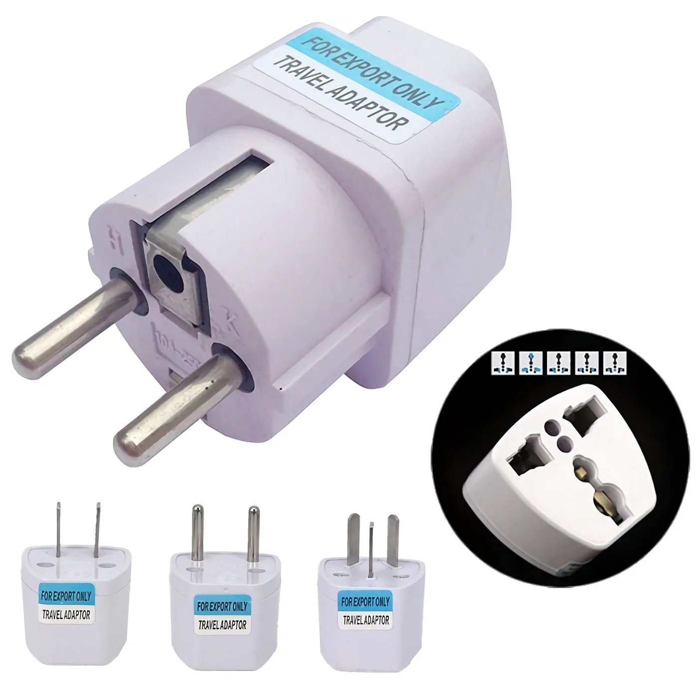 New-Universal-Adapter-AU-UK-US-To-EU-Plug-Power-Charger-Adaptador ...