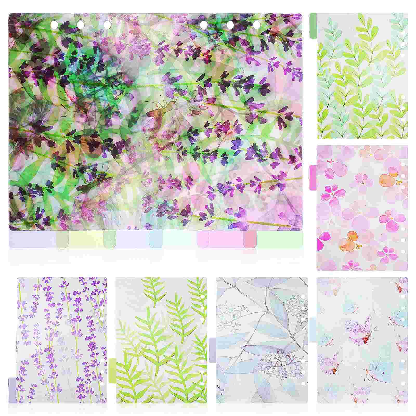 2-Books-Index-Dividers-Plastic-Binder-Clips-Bulk-A5-6-Ring-Tab-Planner ...