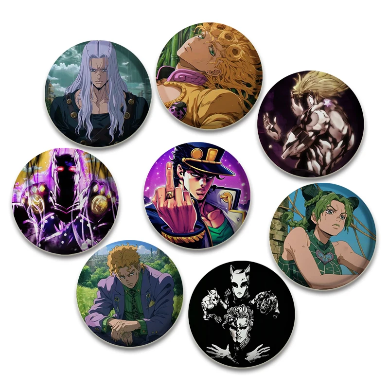 Classic Anime Jojos Bizarre Adventure Badge Cartoon Handmade Brooches ...