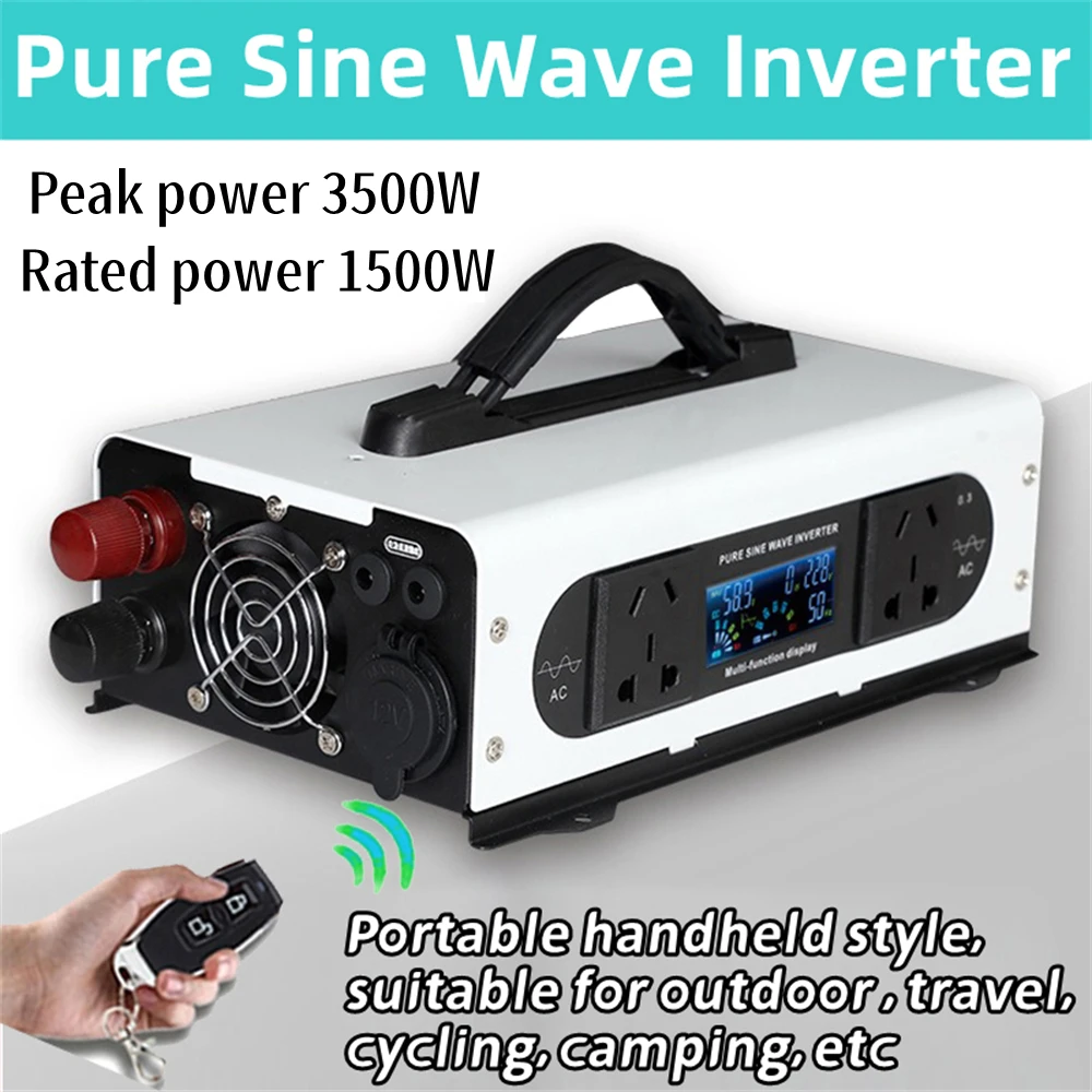 Pure-Sine-Wave-Inverter-12V-220V-3500W-1500W-Portable-Power-Bank-DC-24V ...