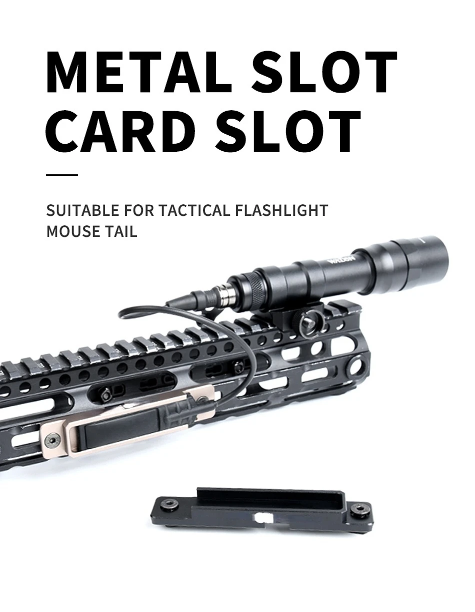 Accessoires Voiture,interrupteur métallique tactique Picatinny Mlok ...