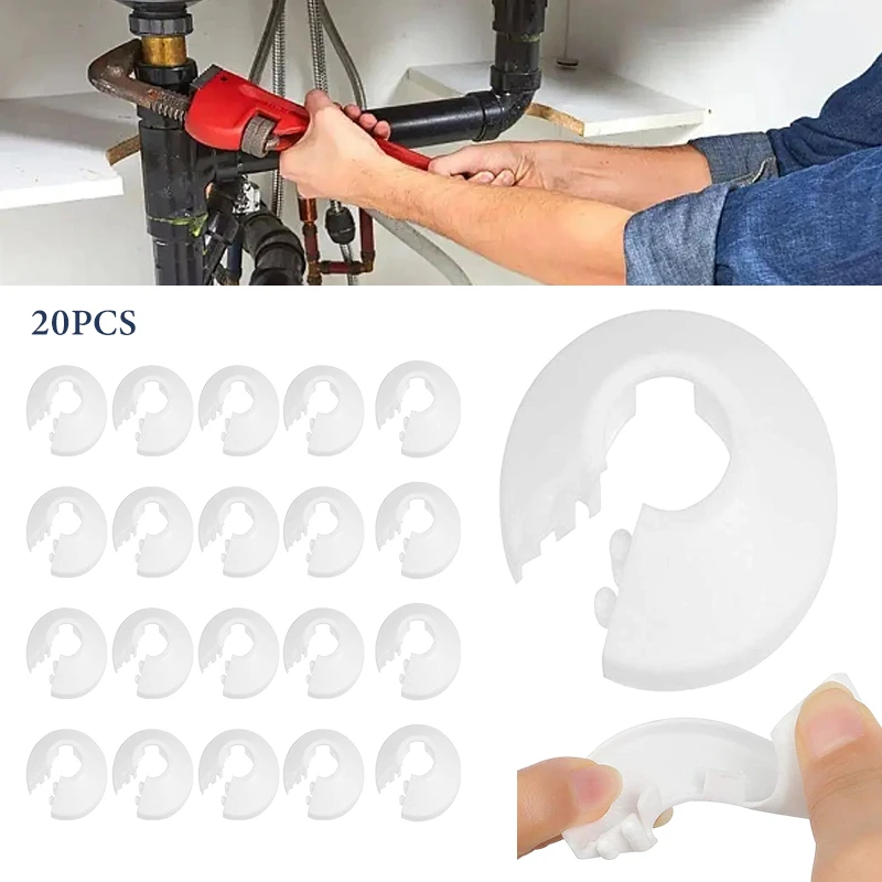 20Pcs-Radiator-Pipe-Collars-Bathroom-Shower-Faucet-Angle-Valve-Pipe ...