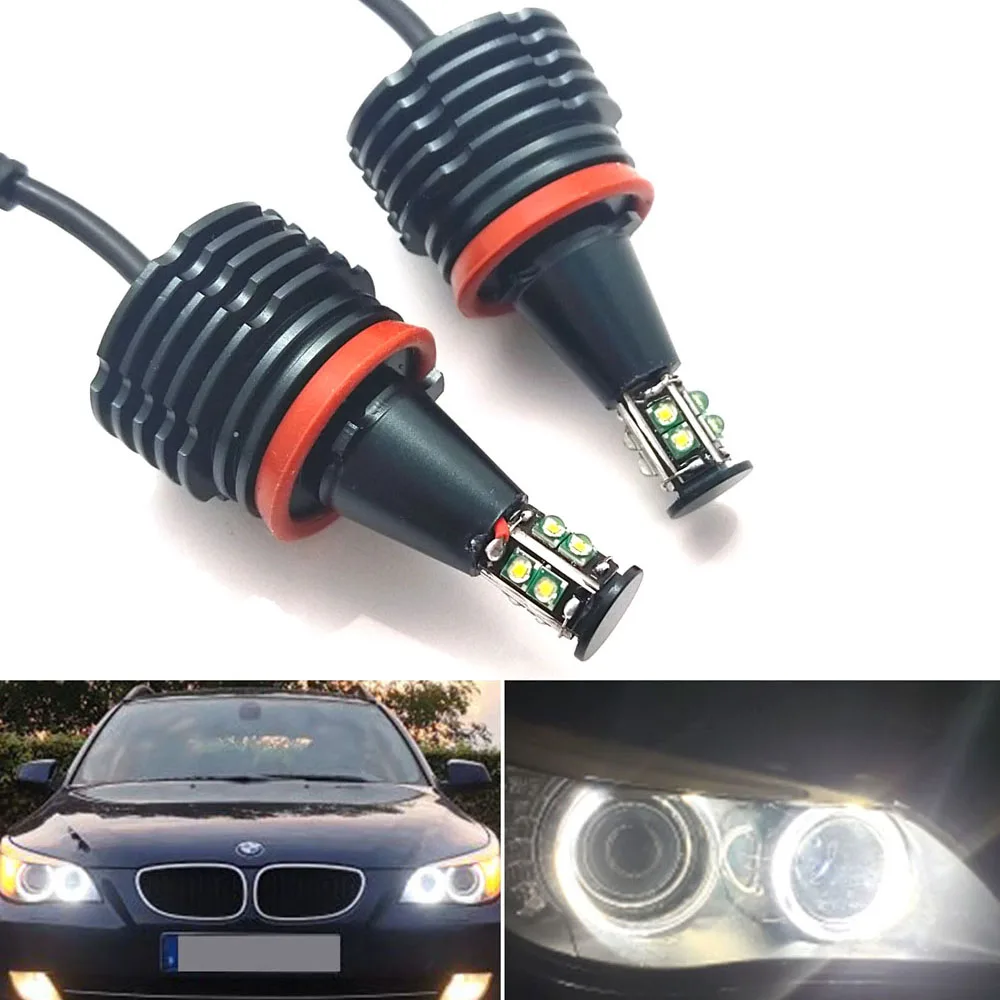 120W-6000K-White-H8-LED-Car-Angel-Eyes-Marker-Lights-Bulbs-error-free ...