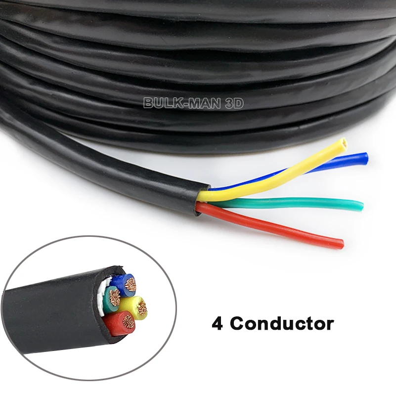4-Core-Shielded-Cable-16AWG-1000mm-5000mm-Length-for-Connecting-Spindle ...